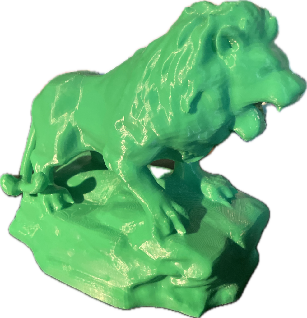 "Emerald Majesty: A 3D-Printed Green Lion" - DecalsSticker.com